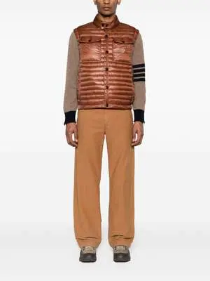 Moncler Ollon Ripstop Down Gilet - Brown