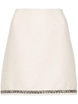 Moncler Contrasting-trim Tweed Miniskirt