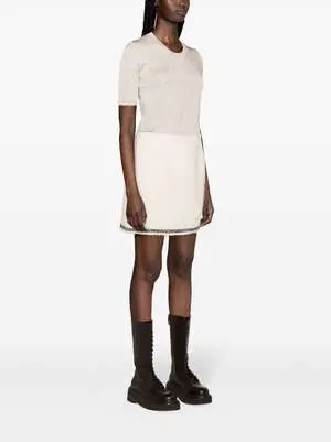 Moncler Contrasting-trim Tweed Miniskirt