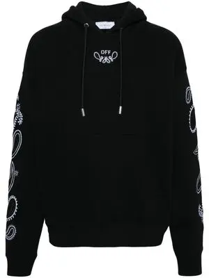 Off-White Bandana Arrows-embroidered Hoodie - Black