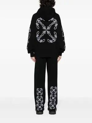 Off-White Bandana Arrows-embroidered Hoodie - Black