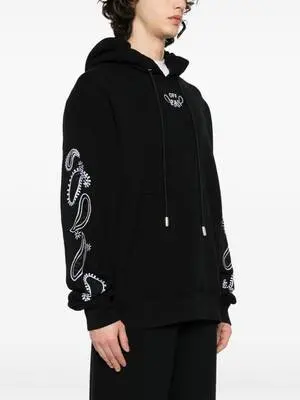 Off-White Bandana Arrows-embroidered Hoodie - Black