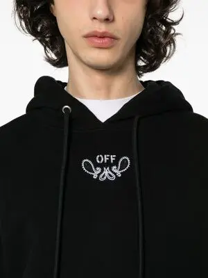 Off-White Bandana Arrows-embroidered Hoodie - Black
