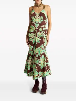Etro Paisley Print Midi Dress