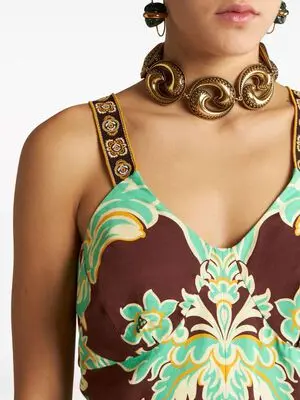 Etro Paisley Print Midi Dress
