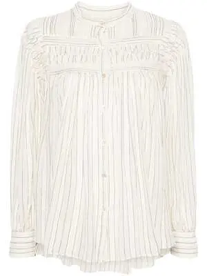 MARANT ETOILE Plalia Striped Blouse - Neutrals