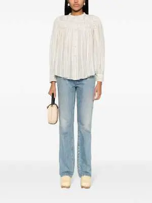 MARANT ETOILE Plalia Striped Blouse - Neutrals