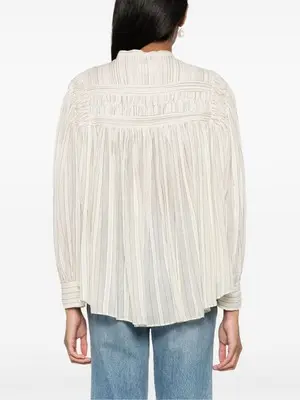 MARANT ETOILE Plalia Striped Blouse - Neutrals