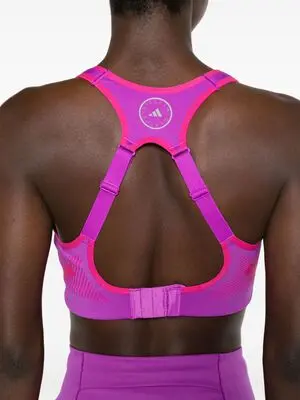 Adidas By Stella McCartney Truepace Stripe-detailing Sports Bra
