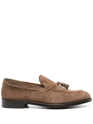 DOUCAL'S Tassel-detail Suede Loafers - Brown
