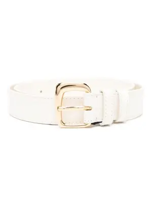 Jacquemus La Ceinture Ovalo Leather Belt - White