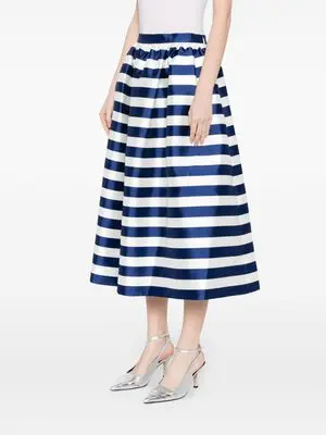 KIMHEKIM Striped Flared Mid-length Skirt