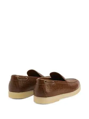 GIUSEPPE ZANOTTI Maui Leather Loafers - Brown