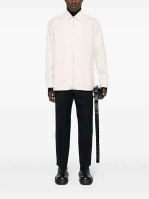 JIL SANDER Tapered-leg Cropped Trousers - Blue