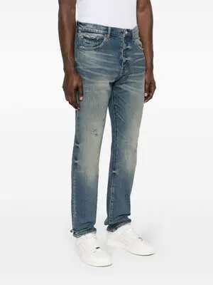 PURPLE BRAND P005 2 Year Dirty Fade Straight-leg Jeans - Blue