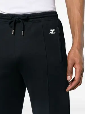 COURREGES Logo-patch Interlock Track Pants - Blue