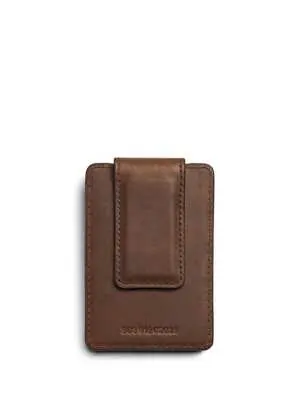 Shinola Navigator Magnetic Money-clip Card Holder - Brown