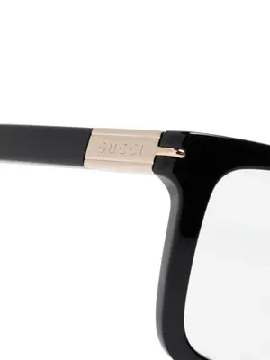 Gucci Logo-engraved Square-frame Glasses