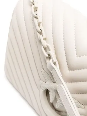 Pinko Love Click Classic Cross Body Bag - Neutrals