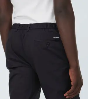 Dolce & Gabbana Cotton-blend Suit Trousers - Blue