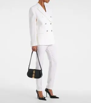 Versace High-rise Slim Wool Pants