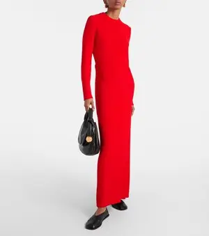 Proenza Schouler Lara Cutout Bouclé Maxi Dress - Red