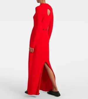 Proenza Schouler Lara Cutout Bouclé Maxi Dress - Red