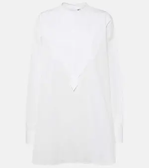 JIL SANDER Embroidered Cotton Poplin Blouse