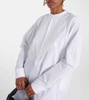 JIL SANDER Embroidered Cotton Poplin Blouse