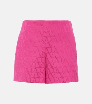 Valentino Garavani Vlogo Cotton-blend Shorts