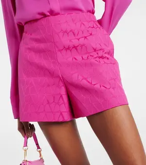 Valentino Garavani Vlogo Cotton-blend Shorts