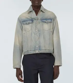 Kenzo Drawn Varsity Embroidered Denim Jacket