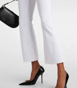 Versace Embellished Low-rise Flared Jeans