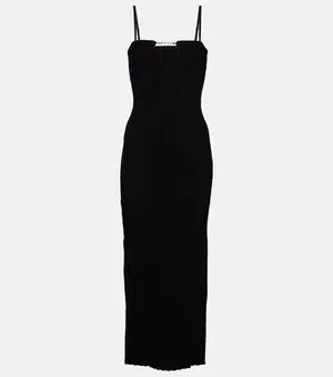 Jacquemus La Robe Sierra Midi Dress - Black