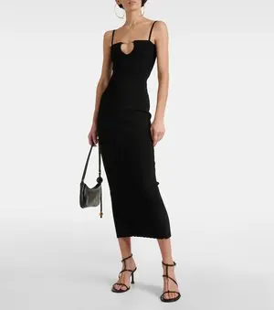 Jacquemus La Robe Sierra Midi Dress - Black