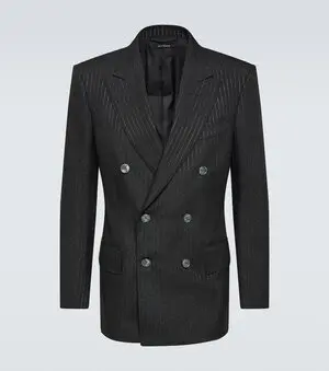 TOM FORD Atticus Striped Mohair-blend Jacquard Blazer
