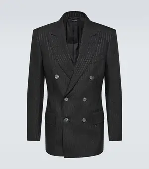 TOM FORD Atticus Striped Mohair-blend Jacquard Blazer