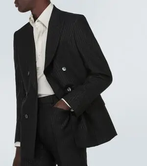 TOM FORD Atticus Striped Mohair-blend Jacquard Blazer