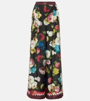 Women's Floral Wide Leg Pants