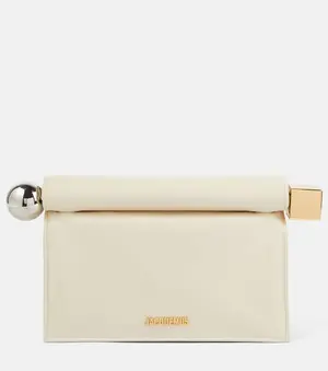 Jacquemus La Pochette Rond Carré Leather Clutch
