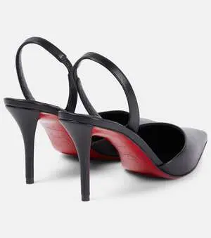 CHRISTIAN LOUBOUTIN Apostropha Leather Slingback Pumps