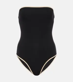 TOTEME Strapless Jersey Swimsuit - Black