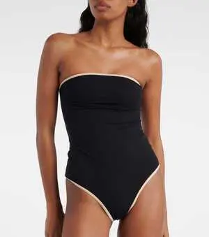 TOTEME Strapless Jersey Swimsuit