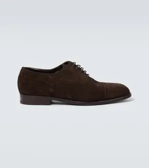 Manolo Blahnik Witney Suede Brogues - Brown