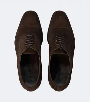 Manolo Blahnik Witney Suede Brogues - Brown