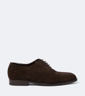 Manolo Blahnik Witney Suede Brogues - Brown