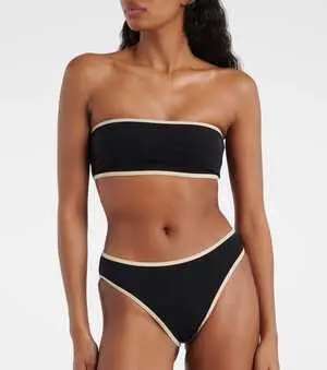TOTEME Bandeau Bikini Top - Black