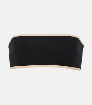 TOTEME Bandeau Bikini Top - Black