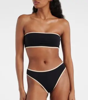 TOTEME Bandeau Bikini Top - Black