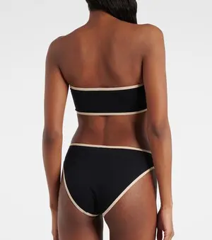 TOTEME Bandeau Bikini Top - Black